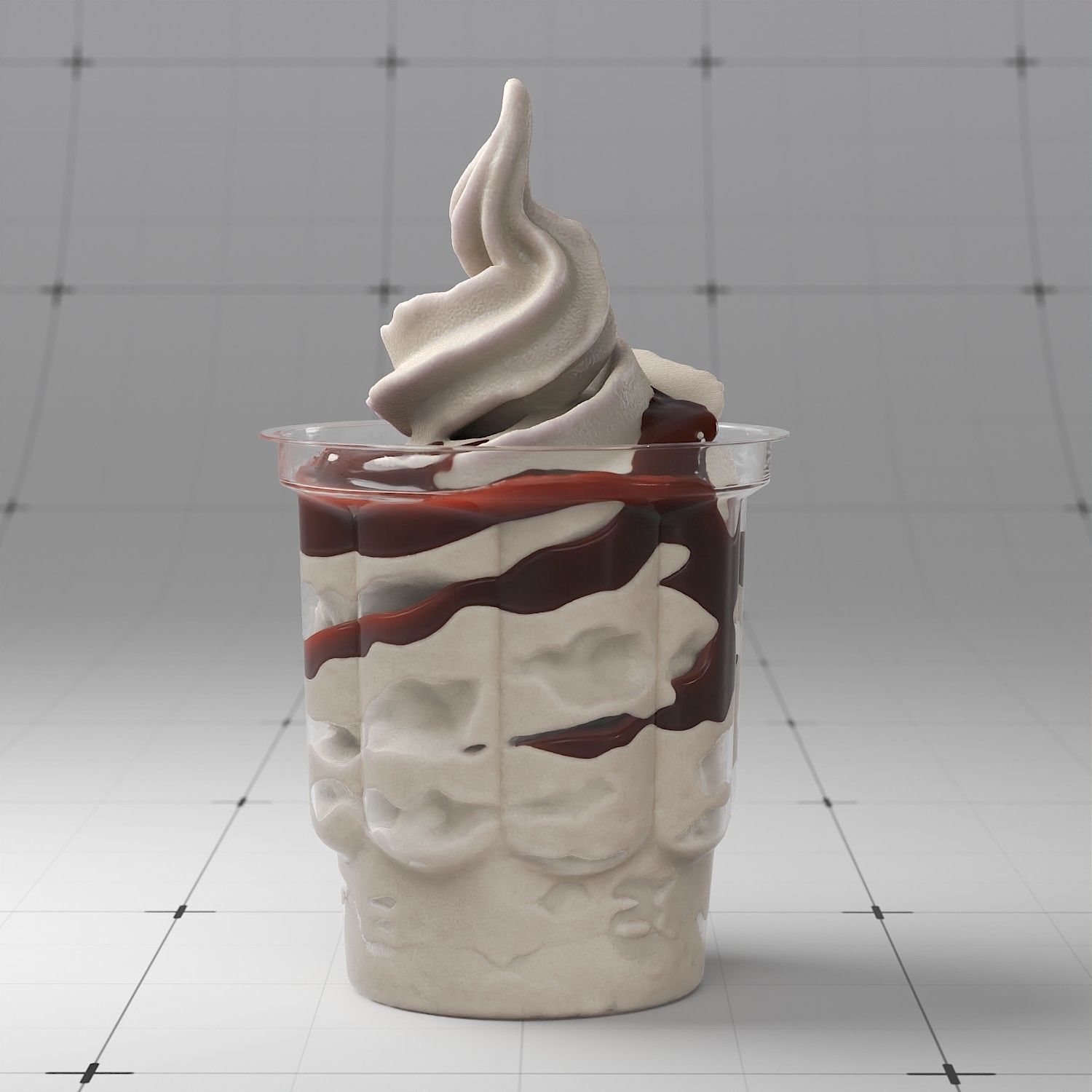 Soft Serve Sundae Ice Cream 3D model | CGTrader