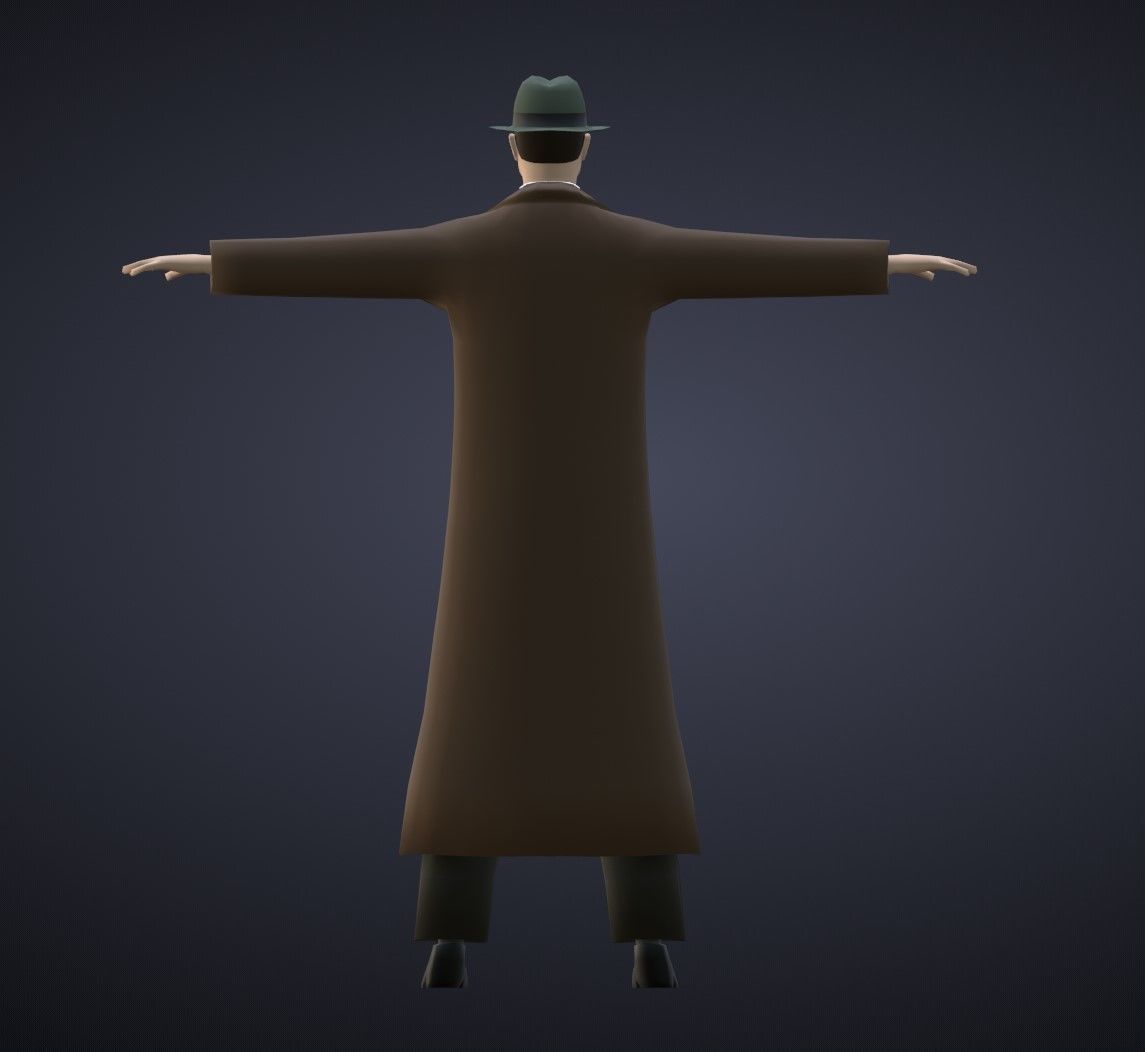 3D model Stylized Detective Optimised Version VR / AR / low-poly | CGTrader