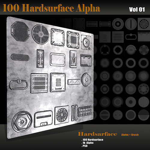 100 Hardsurface Alpha Texture | CGTrader