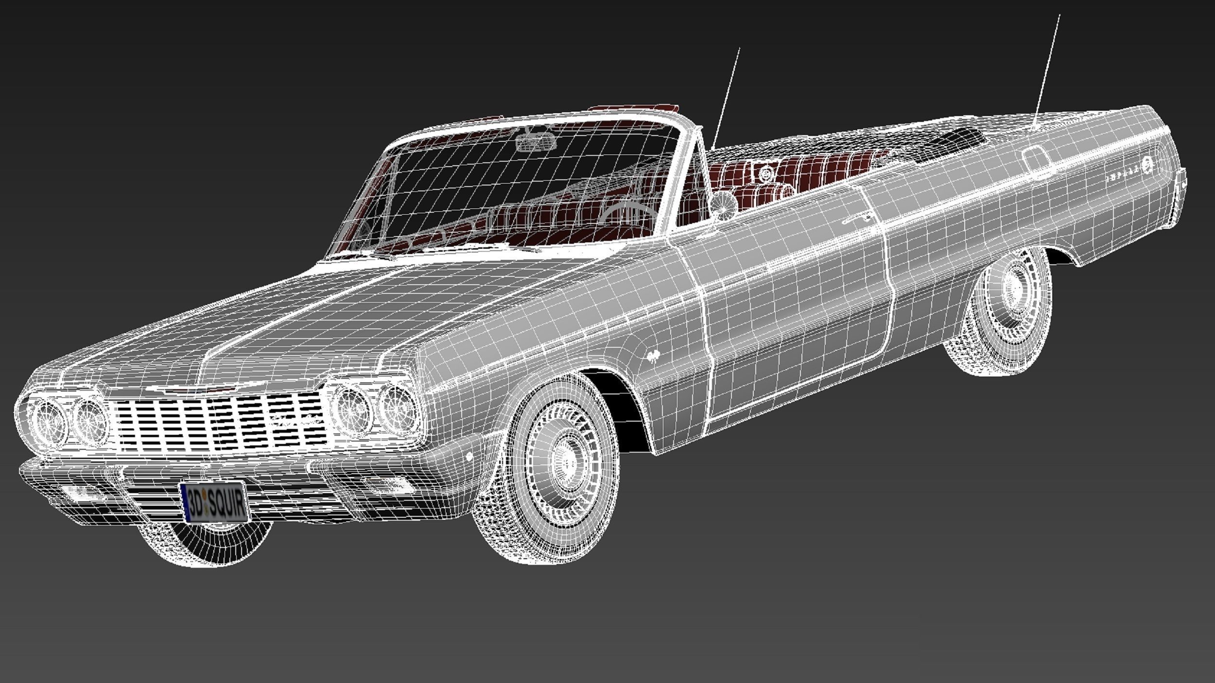 Chevrolet Impala Convertible 1964 3D model | CGTrader