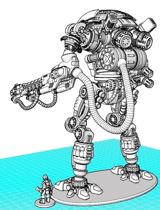 Cazador Double Chain Weapons And Heavy Flame Cannon-Separate 3D model ...