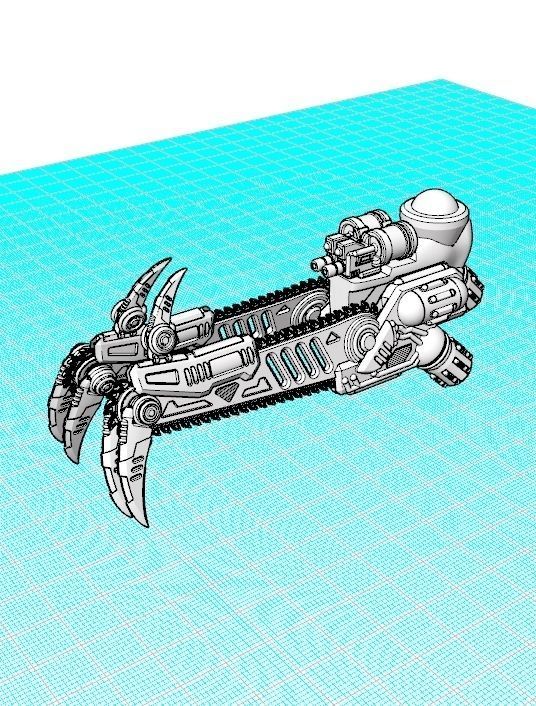 Cazador Double Chain Weapons And Heavy Flame Cannon-Separate 3D model ...