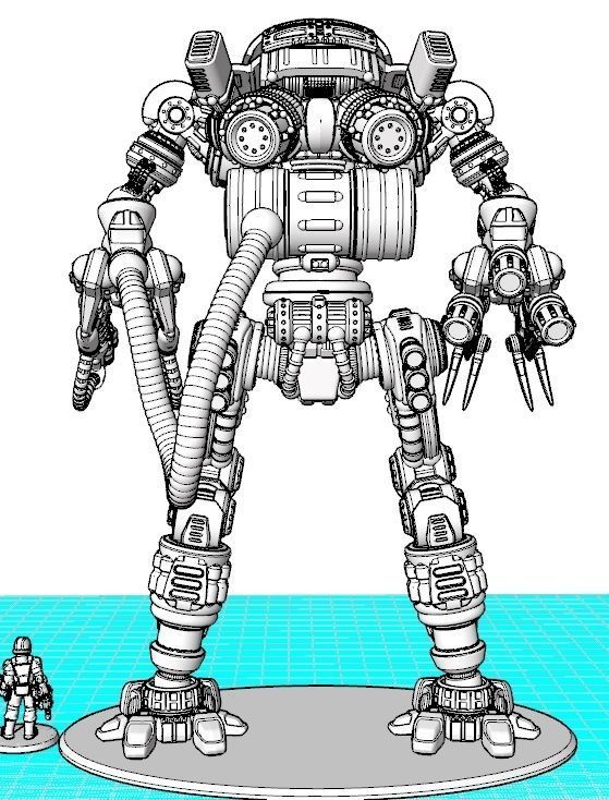 Cazador Double Chain Weapons And Heavy Flame Cannon-Separate 3D model ...