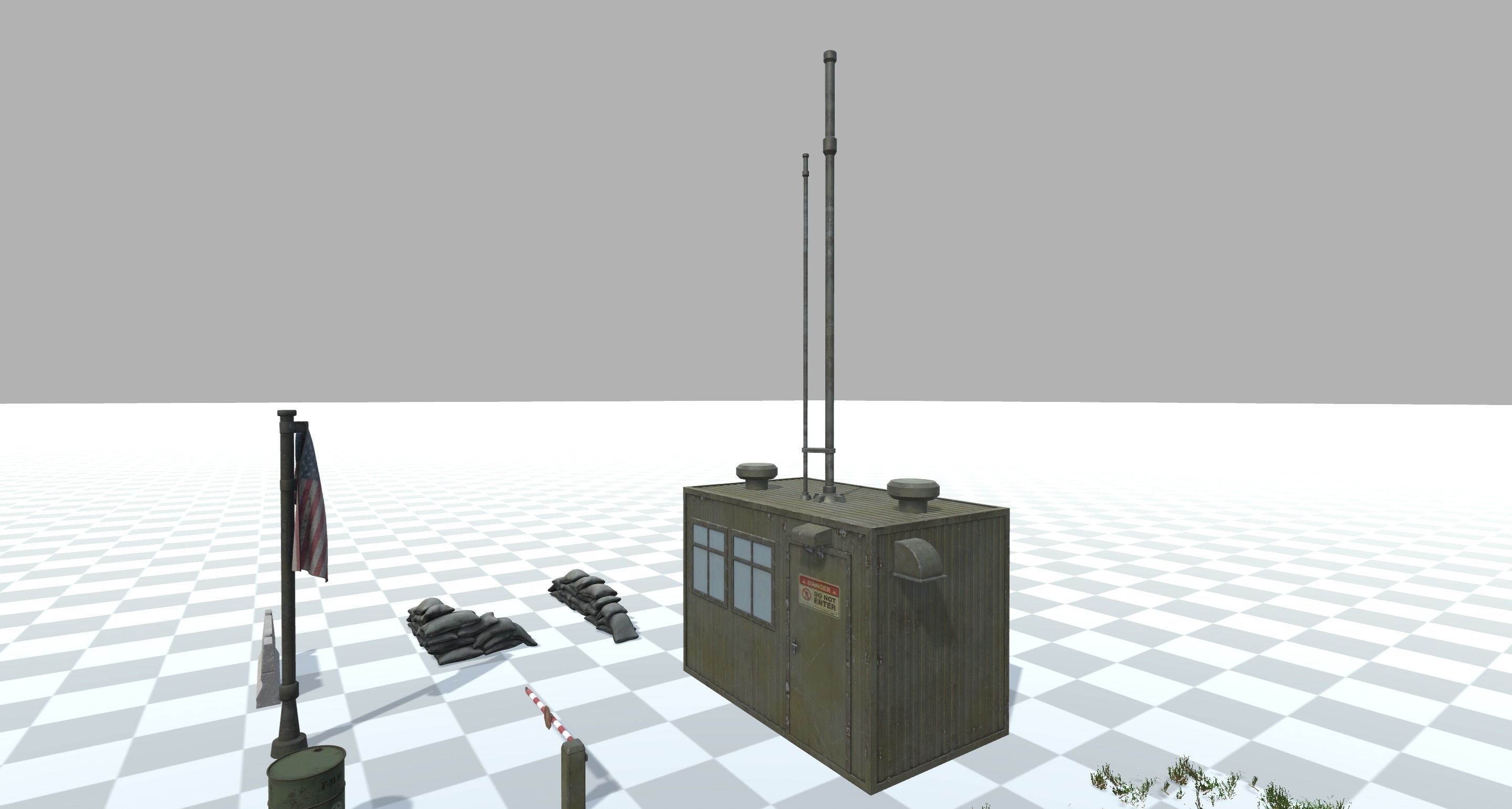 Military - Small Checkpoint 3D model | CGTrader