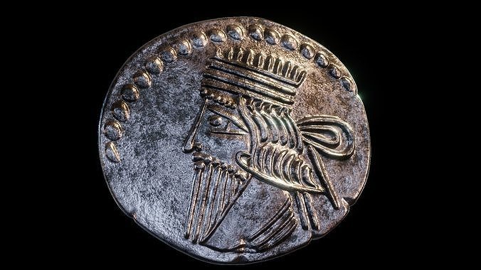 Parthian Kingdom Arsaces XLI coin 3D model 3D printable | CGTrader