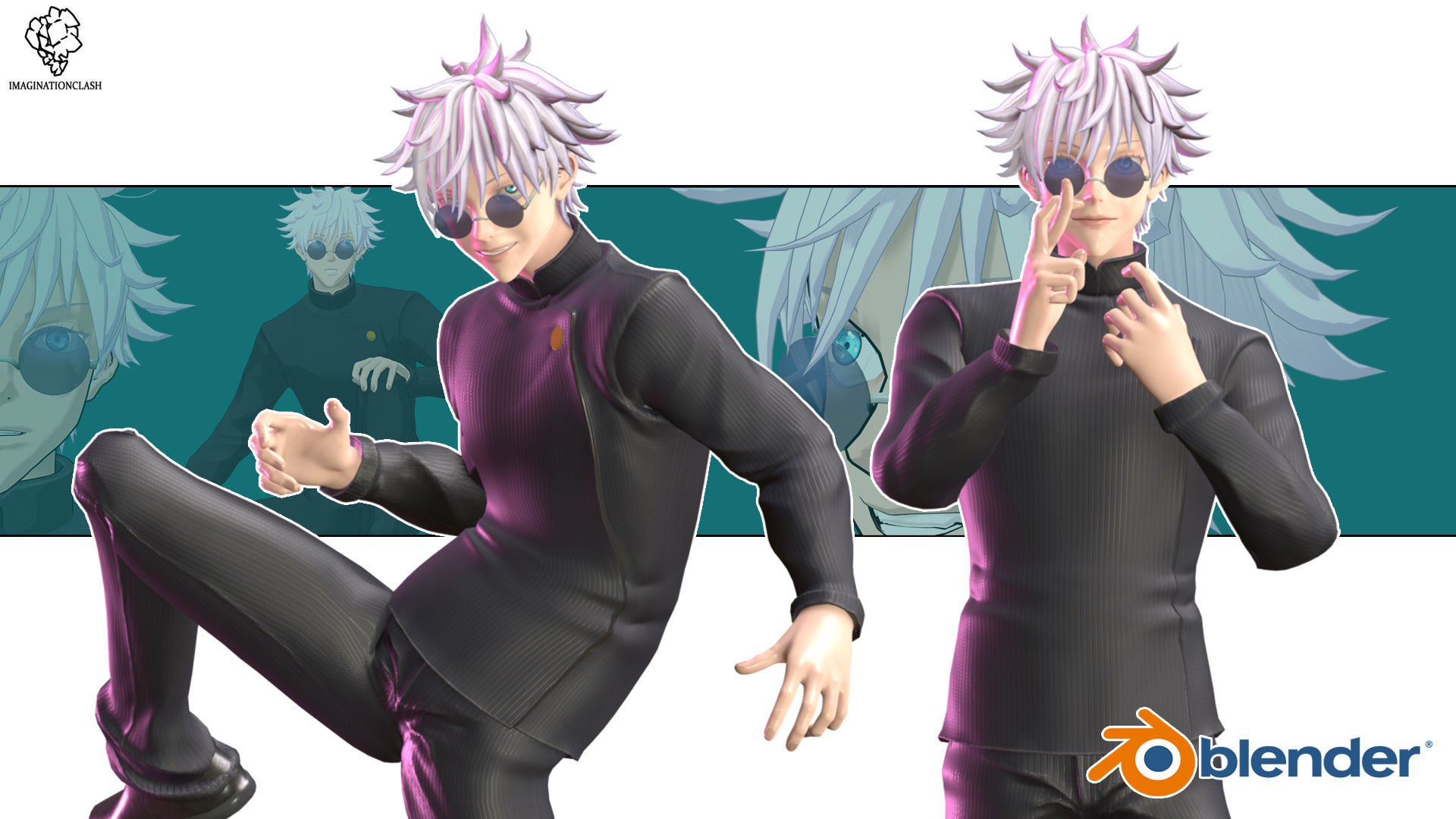 Gojo Satoru 3D model rigged | CGTrader