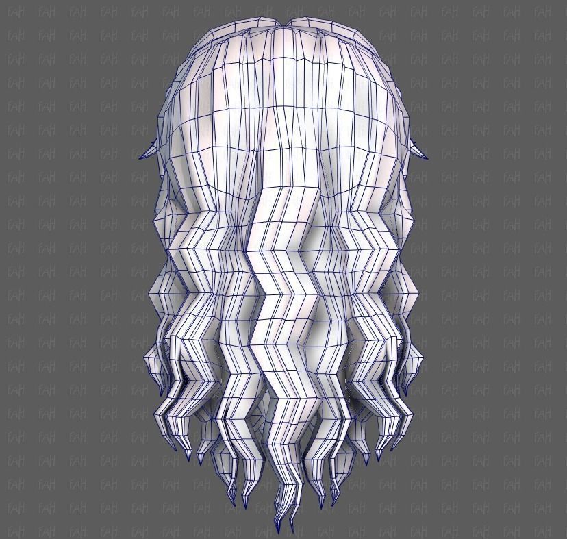 3D model 3D Hair style for girl V119 VR / AR / low-poly | CGTrader