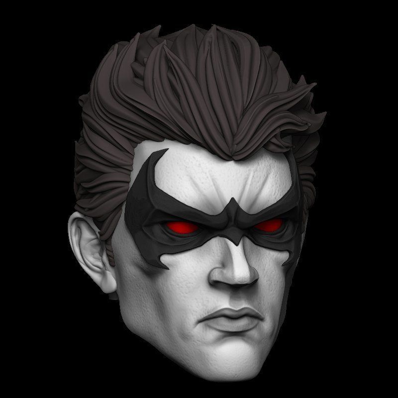 NIGHTWING COMIC 2 HEAD 3D model | CGTrader