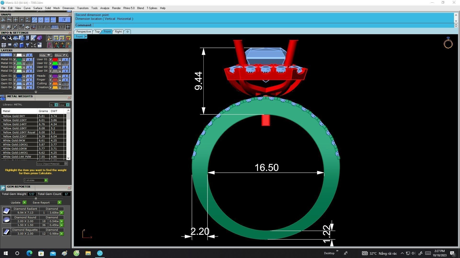 7090 luxury radiant diamond engagement ring for women 3D model 3D printable | CGTrader