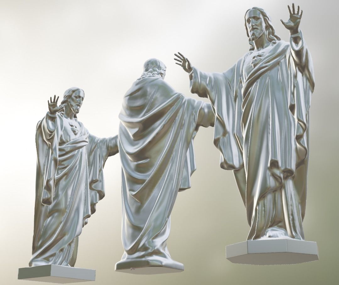 Jesus statue for 3D print 3D model 3D printable | CGTrader