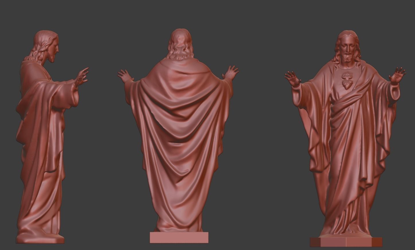 Jesus statue for 3D print 3D model 3D printable | CGTrader