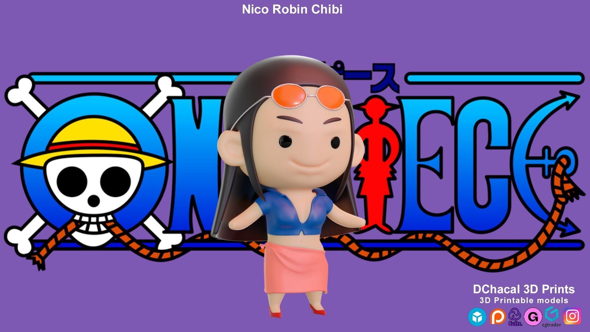 Nico Robin Chibi - One Piece 3D model 3D printable | CGTrader