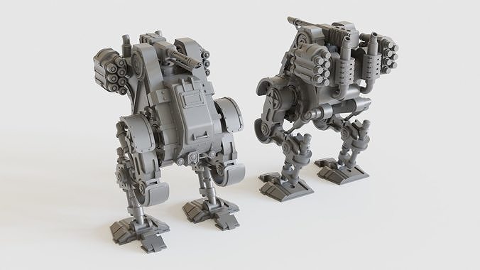 Gothic Sci Fi Walker 3D model 3D printable | CGTrader