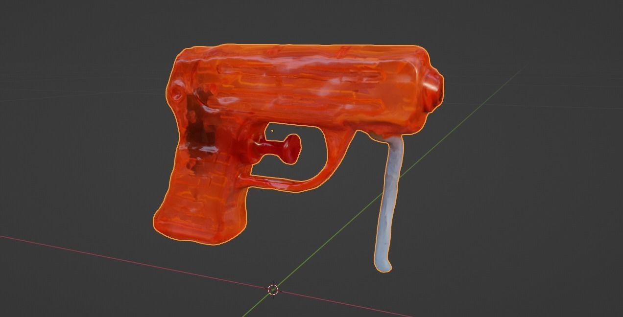 Orange Water Gun 3D model | CGTrader