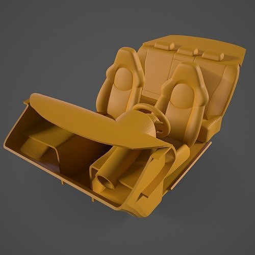 LEXUS RC F CAR INTERIOR 3D model 3D printable | CGTrader