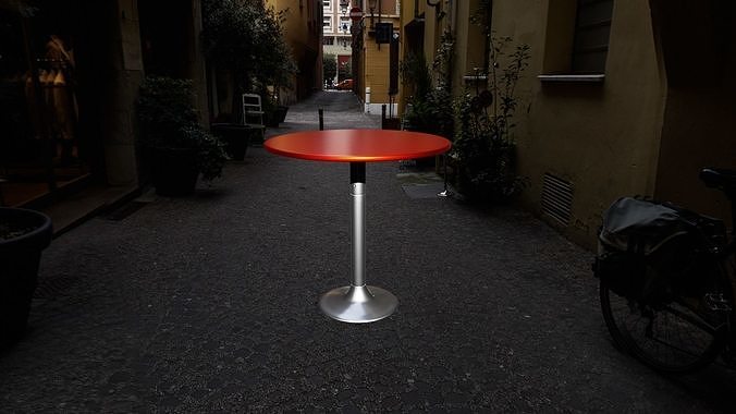 Red Retro Bar Table free VR / AR / low-poly 3D model | CGTrader