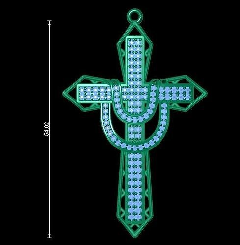 Cross pendant II 3D model 3D printable | CGTrader