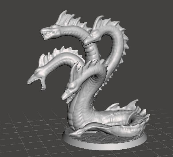 LERNAEAN HYDRA MINIATURE MODEL FOR FANTASY GAMES DND RPG 3D model 3D ...