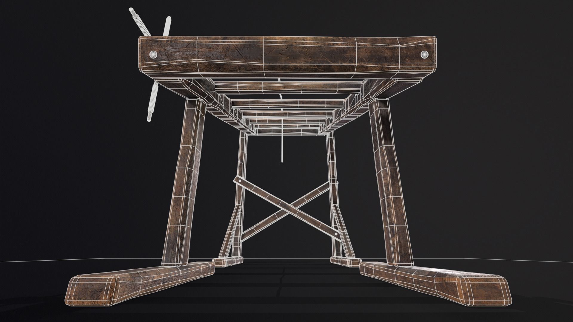 3D model Medieval Rack Torture Device VR / AR / low-poly | CGTrader