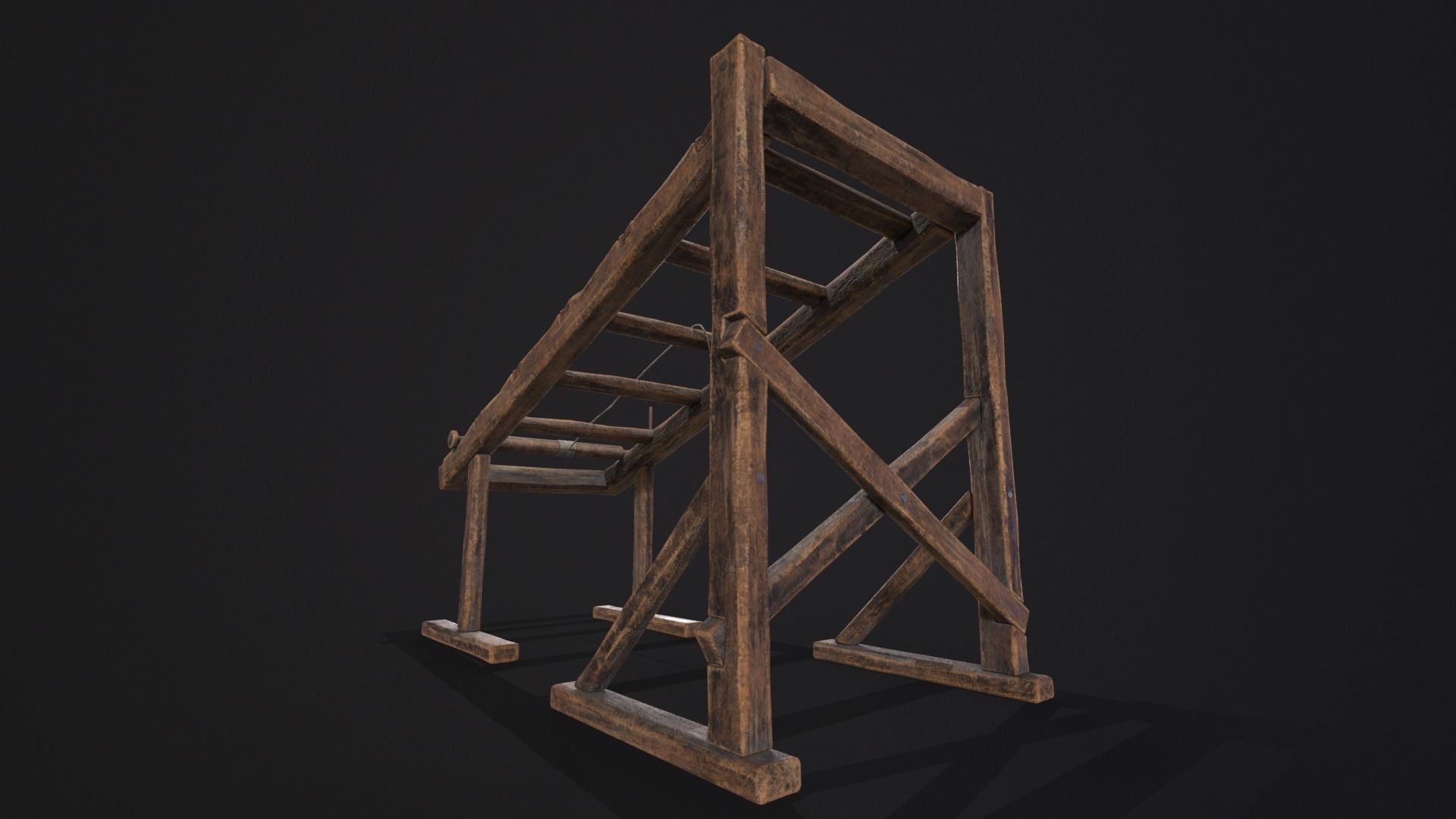 3D model Medieval Rack Torture Device VR / AR / low-poly | CGTrader