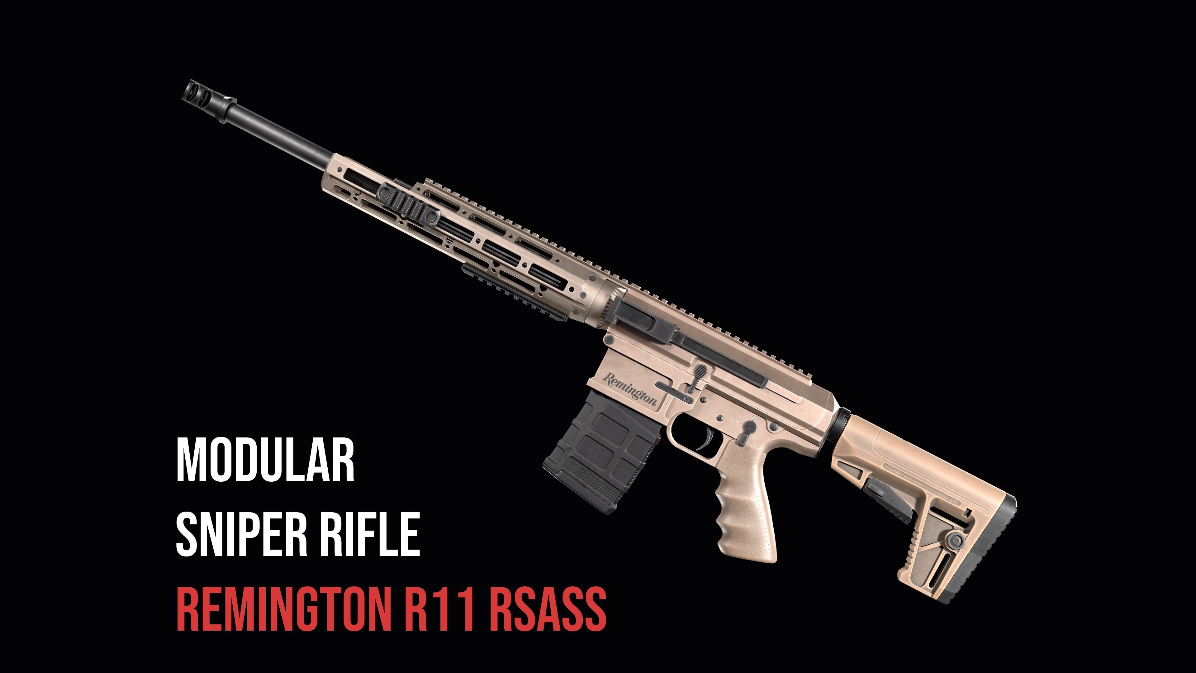 3D Model Collection Modular Modern Sniper Rifles gun Weapon Pack VR ...