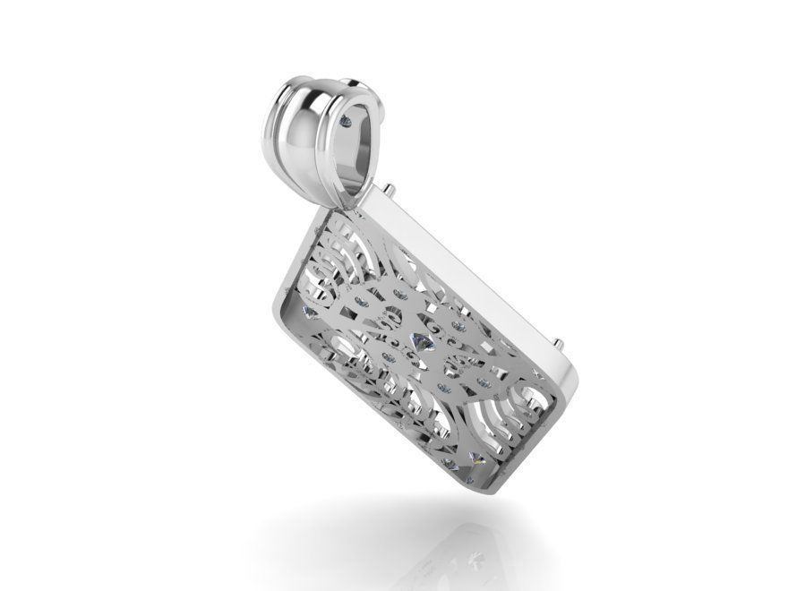 Rhomboid Diamond Pendant 4035 3D model 3D printable | CGTrader