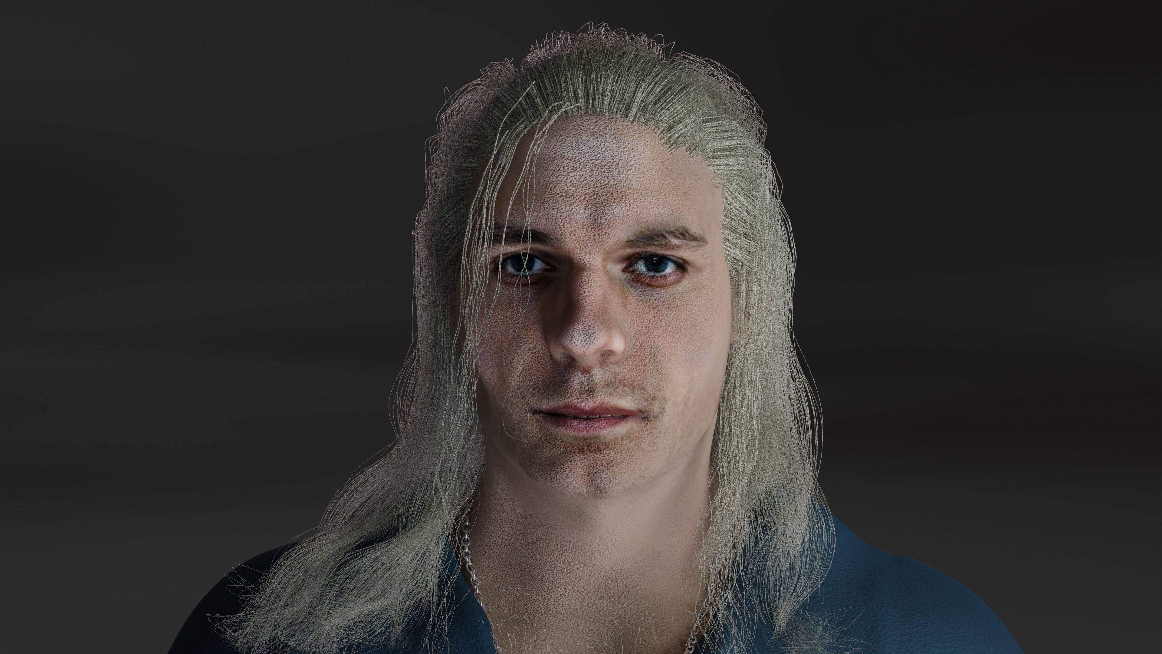 Witcher-Henry Cavil 3D model rigged | CGTrader
