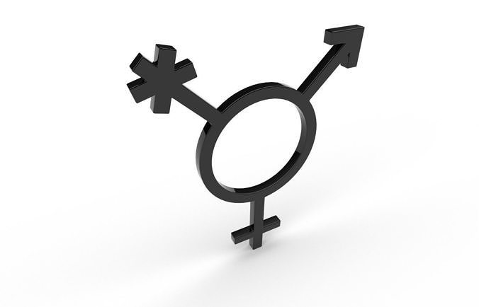 3D model Gender Symbols -Transgender VR / AR / low-poly | CGTrader