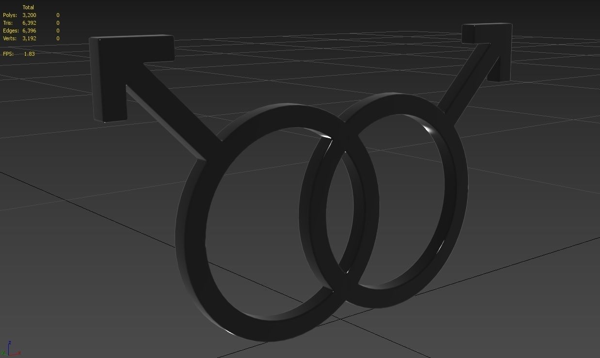 3D model Gender Symbols -Homosexual VR / AR / low-poly | CGTrader
