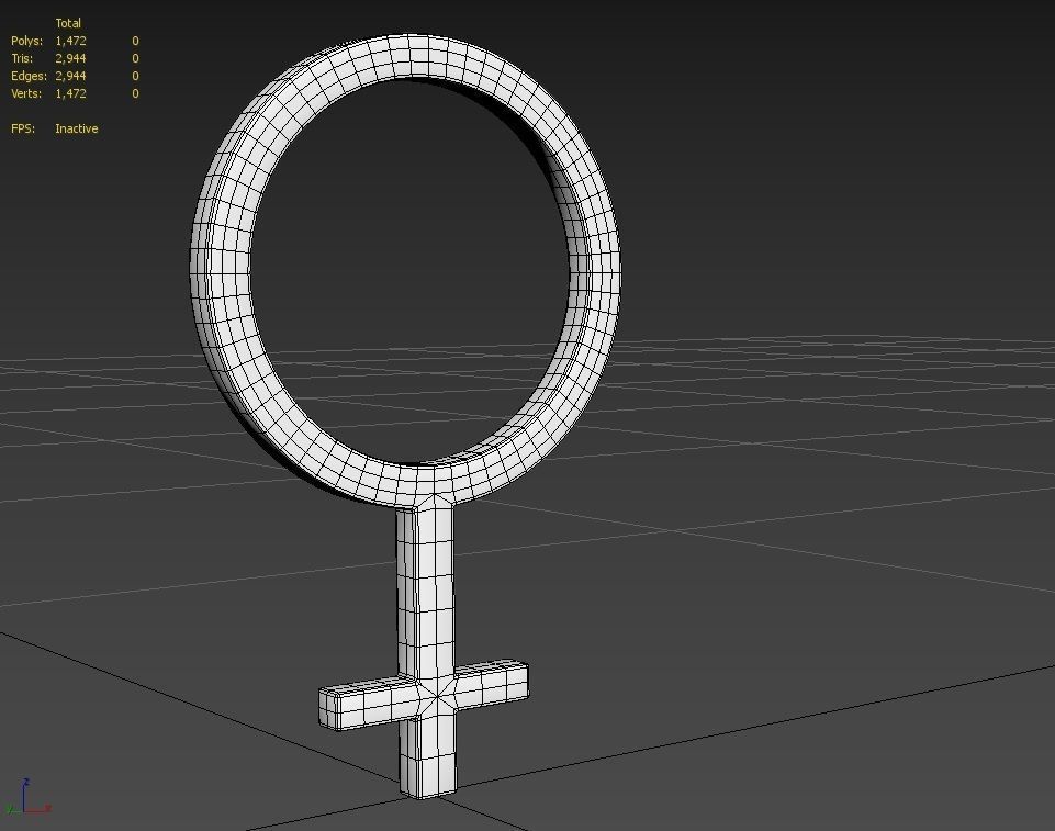 3D model Gender Symbols -Female VR / AR / low-poly | CGTrader