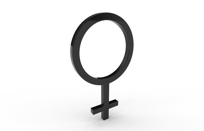 3D model Gender Symbols -Female VR / AR / low-poly | CGTrader
