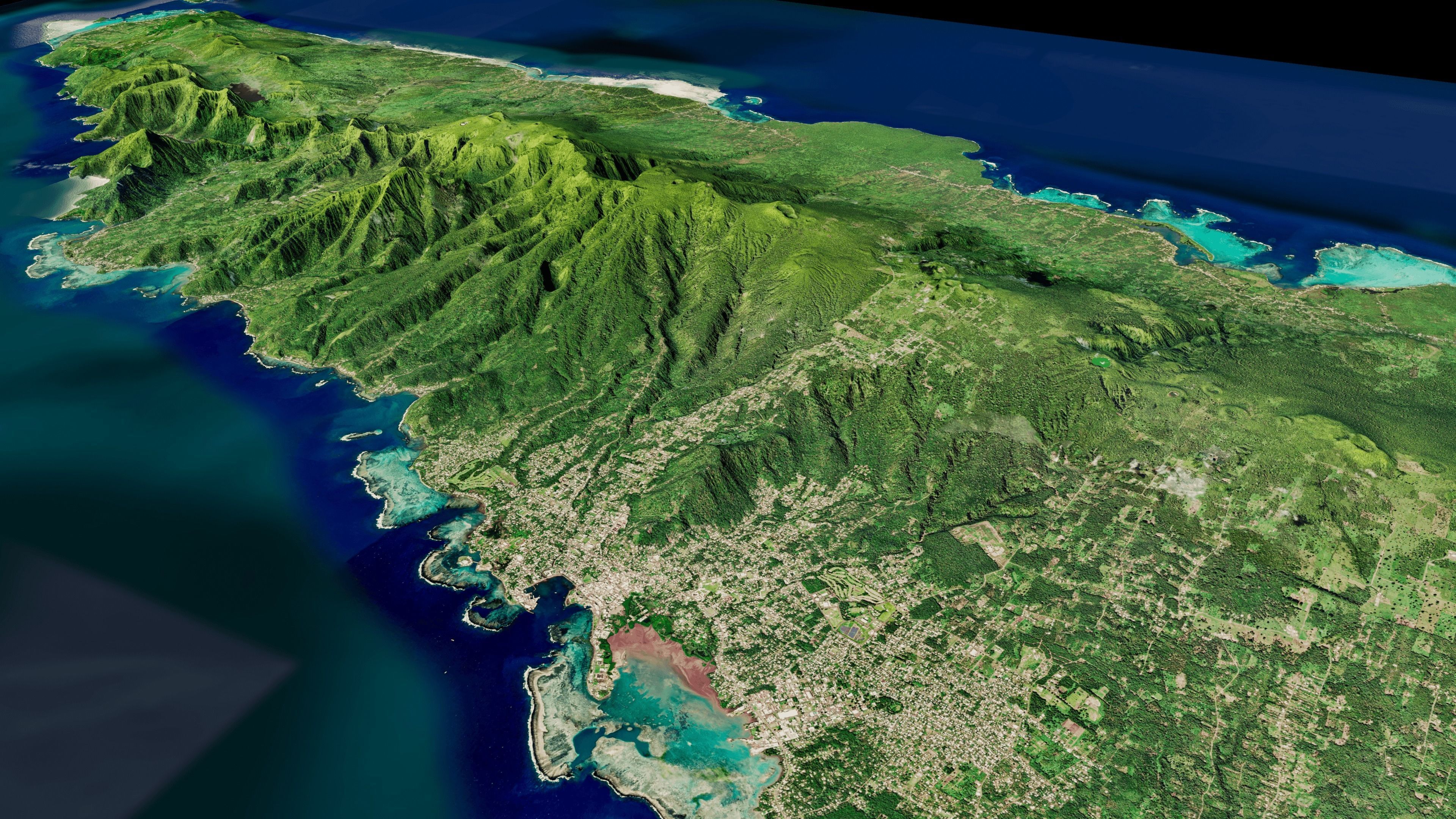 Upolu island samoa full 3d model terrain 3D model | CGTrader