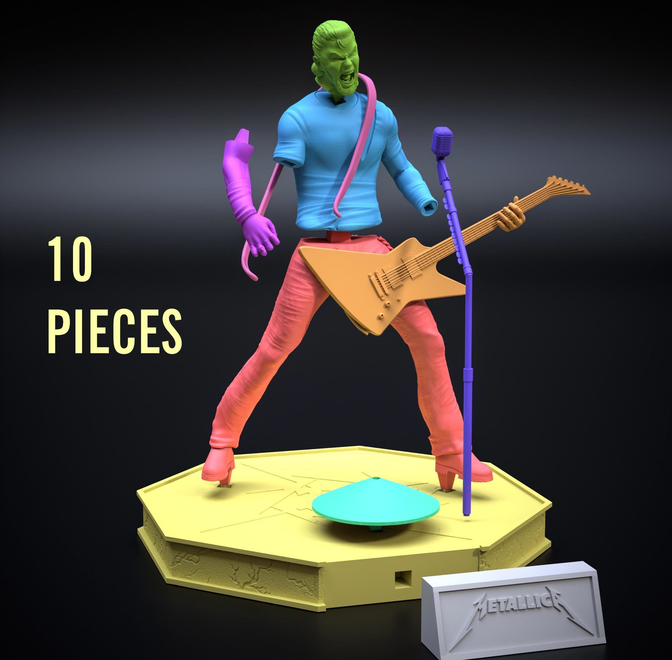 METALLICA - JAMES HETFIELD 3D model 3D printable | CGTrader