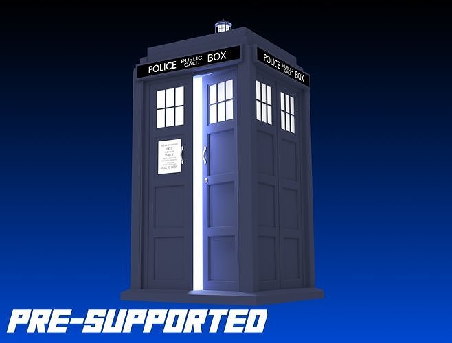 9th-10th Doctors TARDIS - 32mm Miniature - 3D model 3D printable | CGTrader