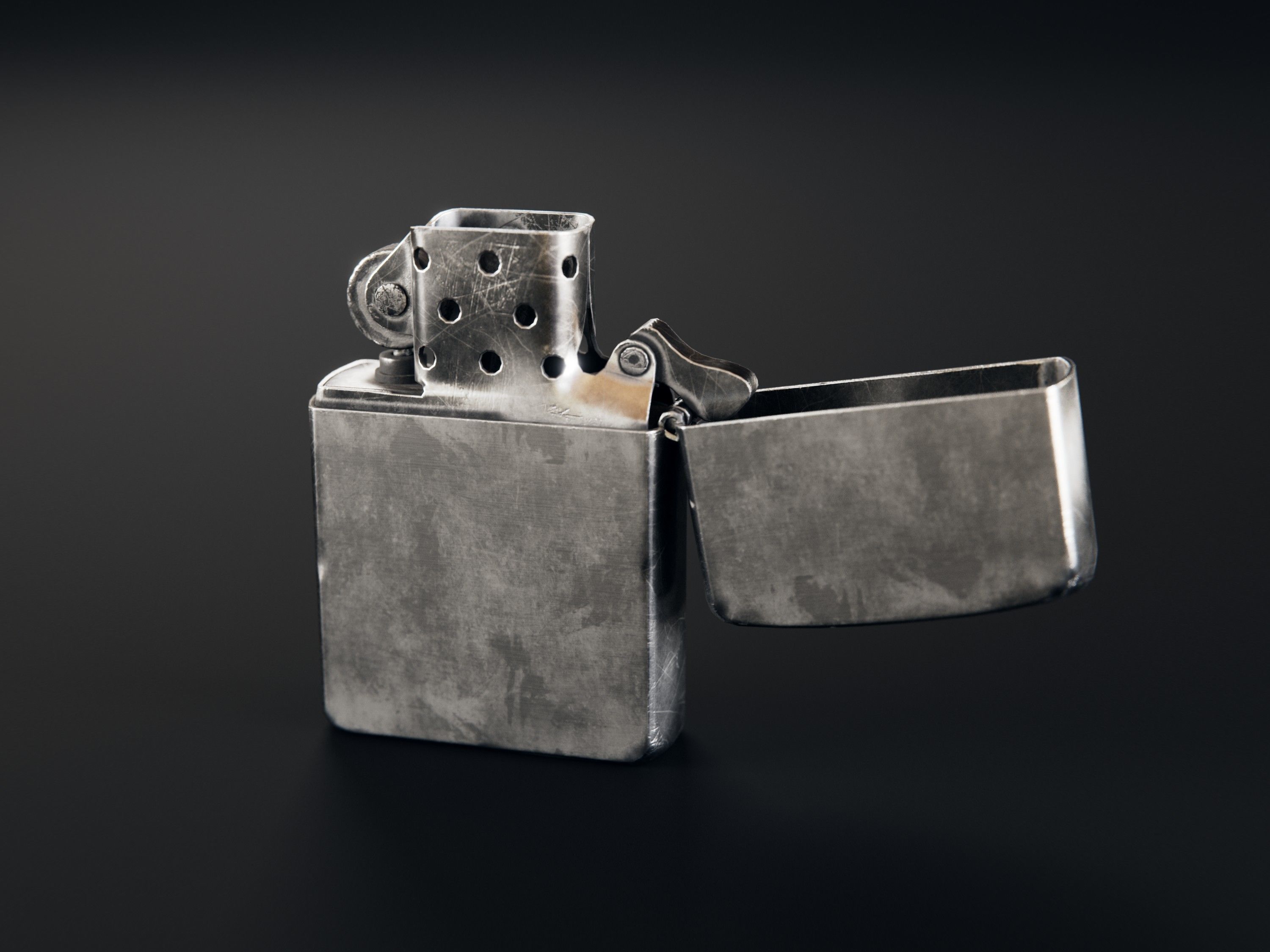 zippo style lighter 3D model animated rigged | CGTrader