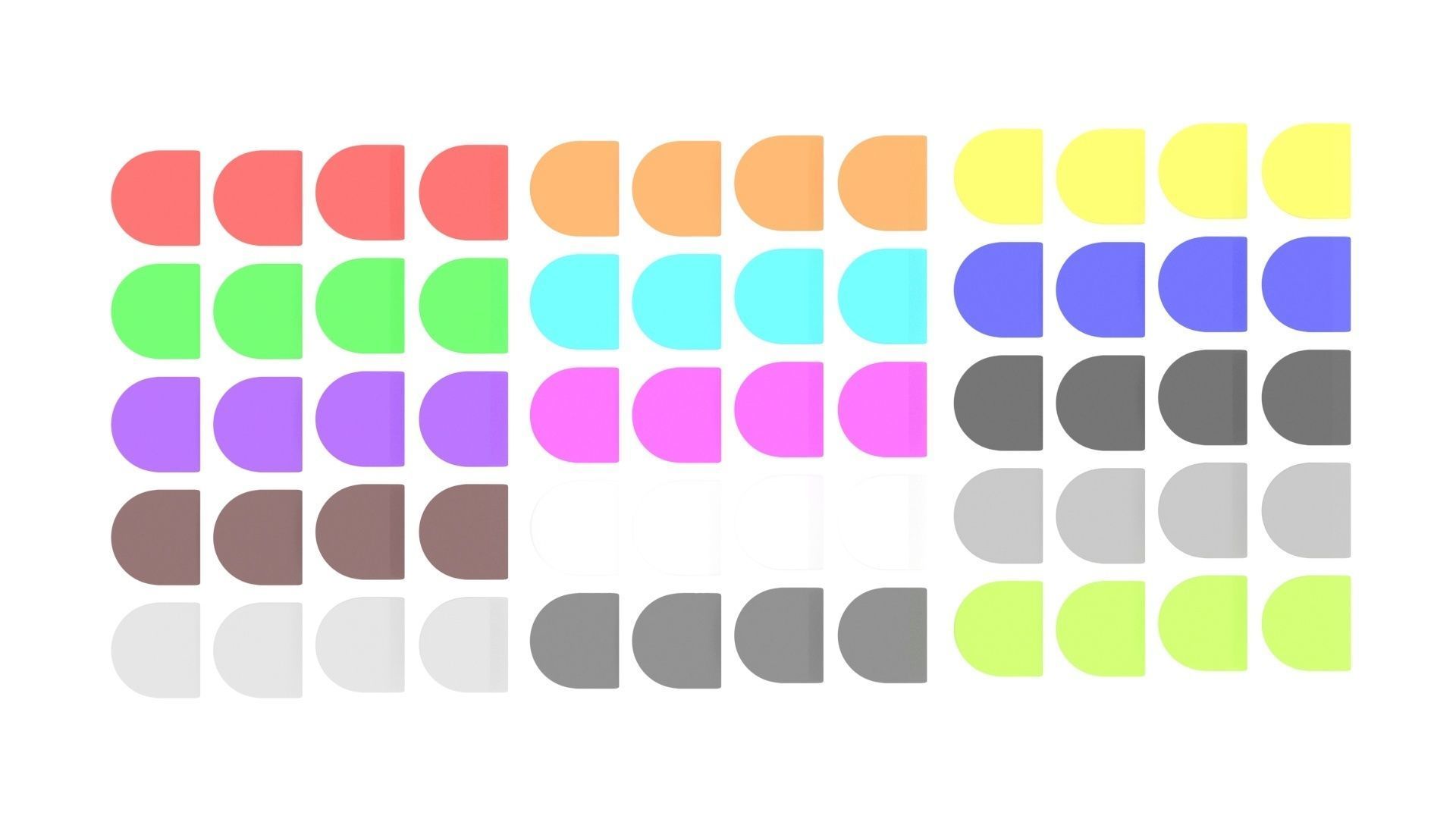 Colored Plastic Height Boosters Set For Shoes 3D model | CGTrader