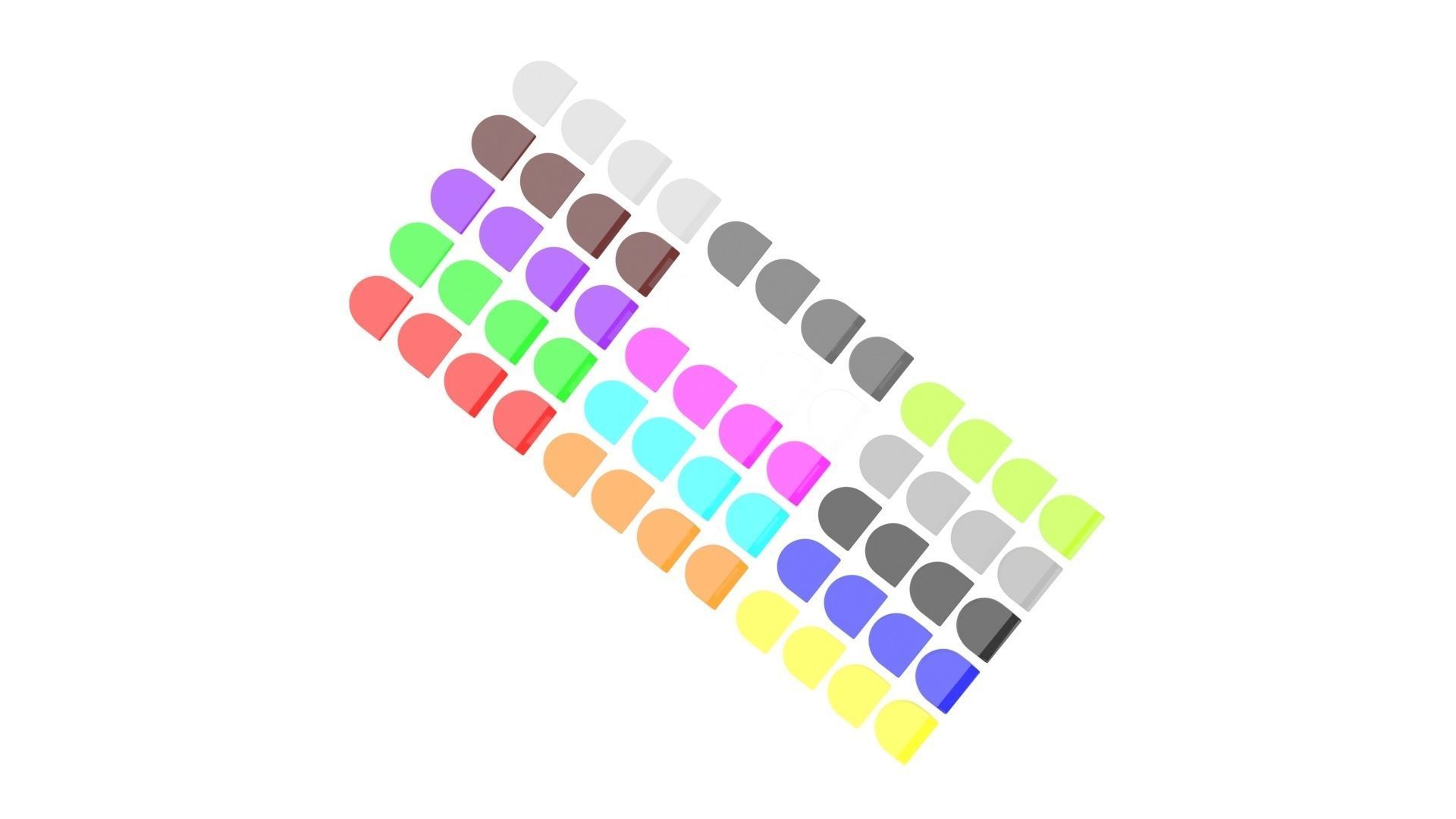 Colored Plastic Height Boosters Set For Shoes 3D model | CGTrader