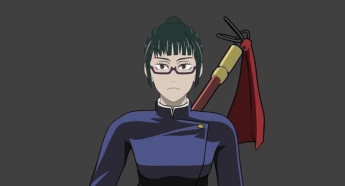 Maki Zenin 3D model rigged | CGTrader