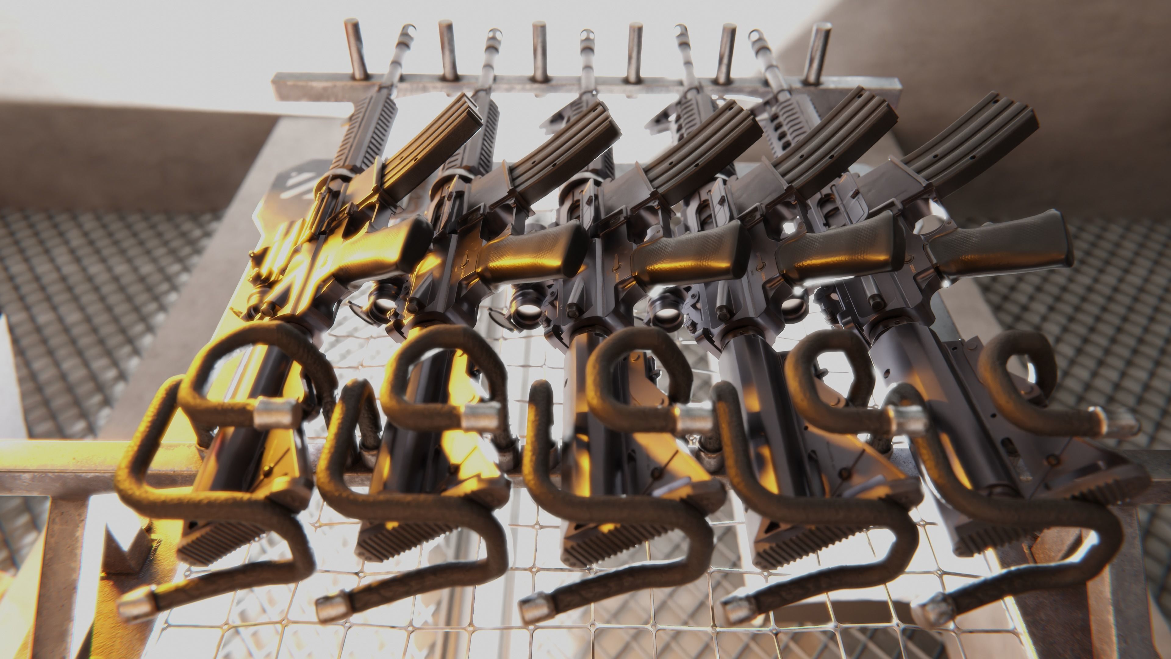 Gun rack free VR / AR / low-poly 3D model rigged | CGTrader