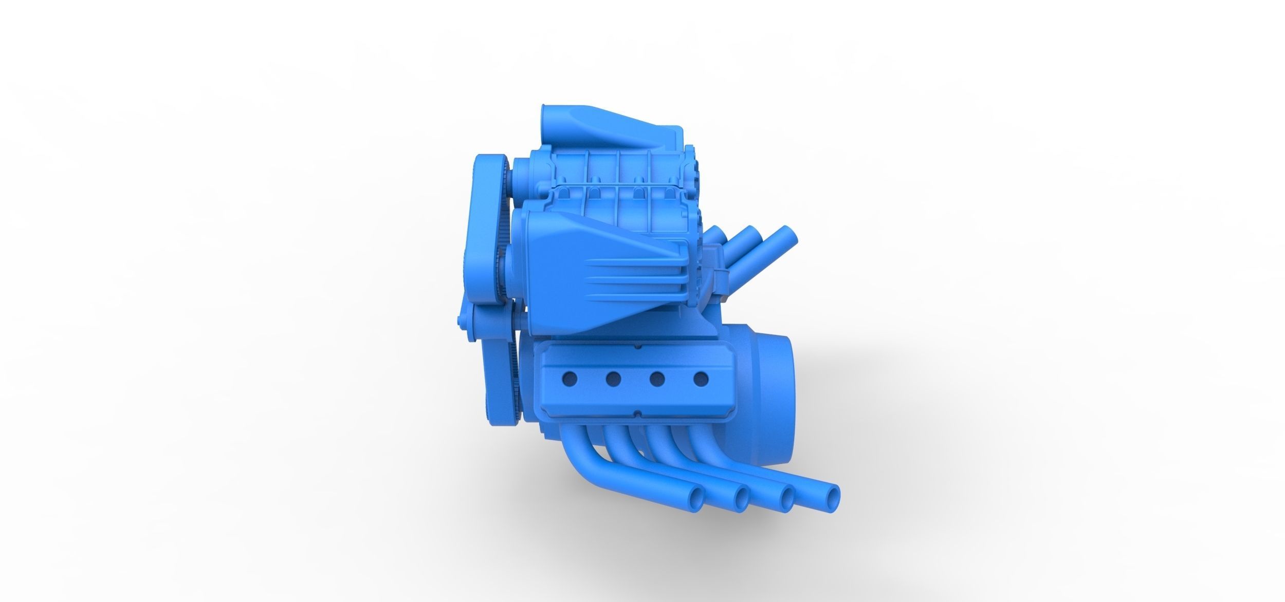 Engine V8 with double supercharger Version 7 Scale 1 to 25 3D model 3D ...
