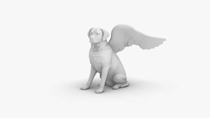 Dog Angel 3D model 3D printable | CGTrader