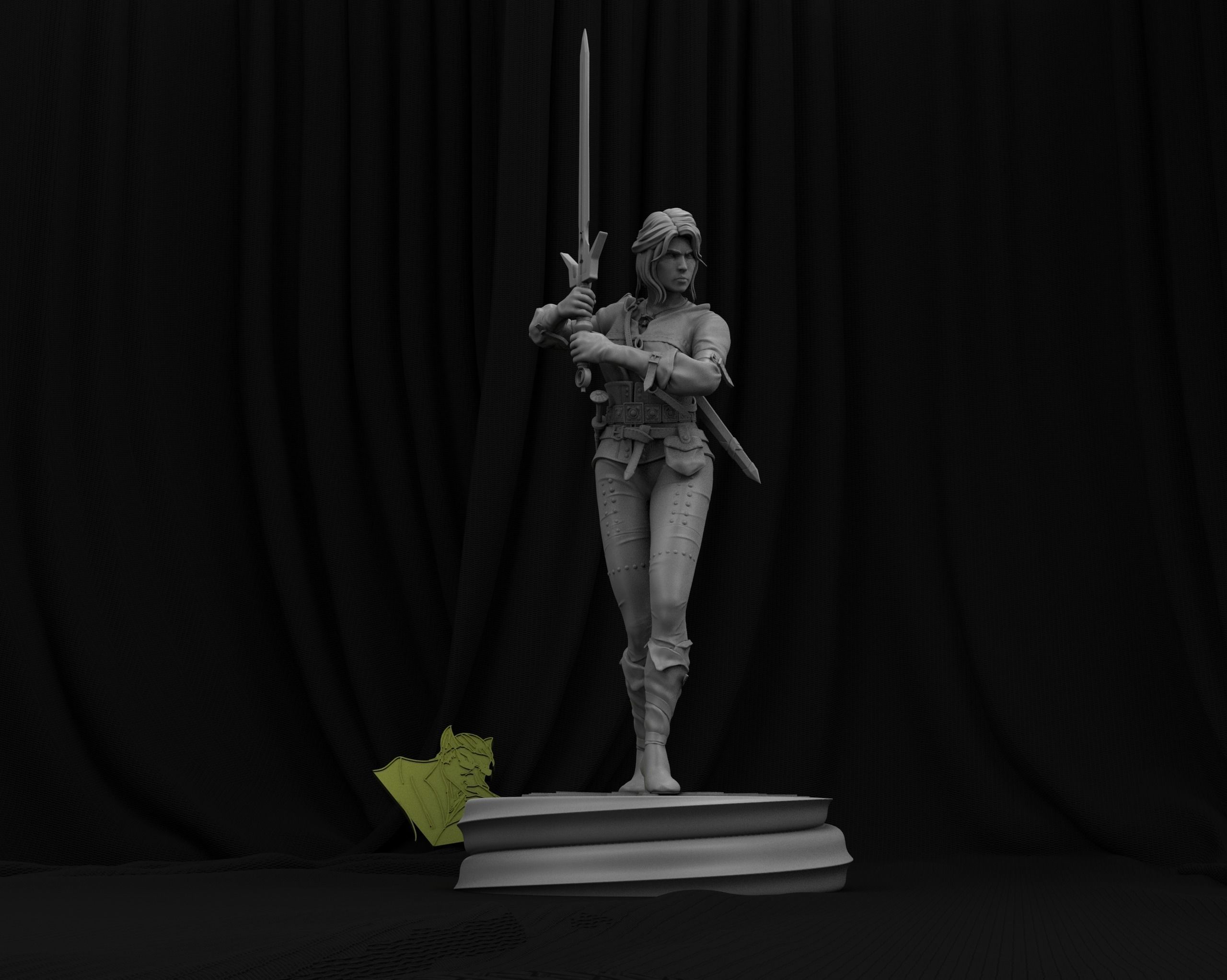 Ciri The Witcher 3D model 3D printable | CGTrader