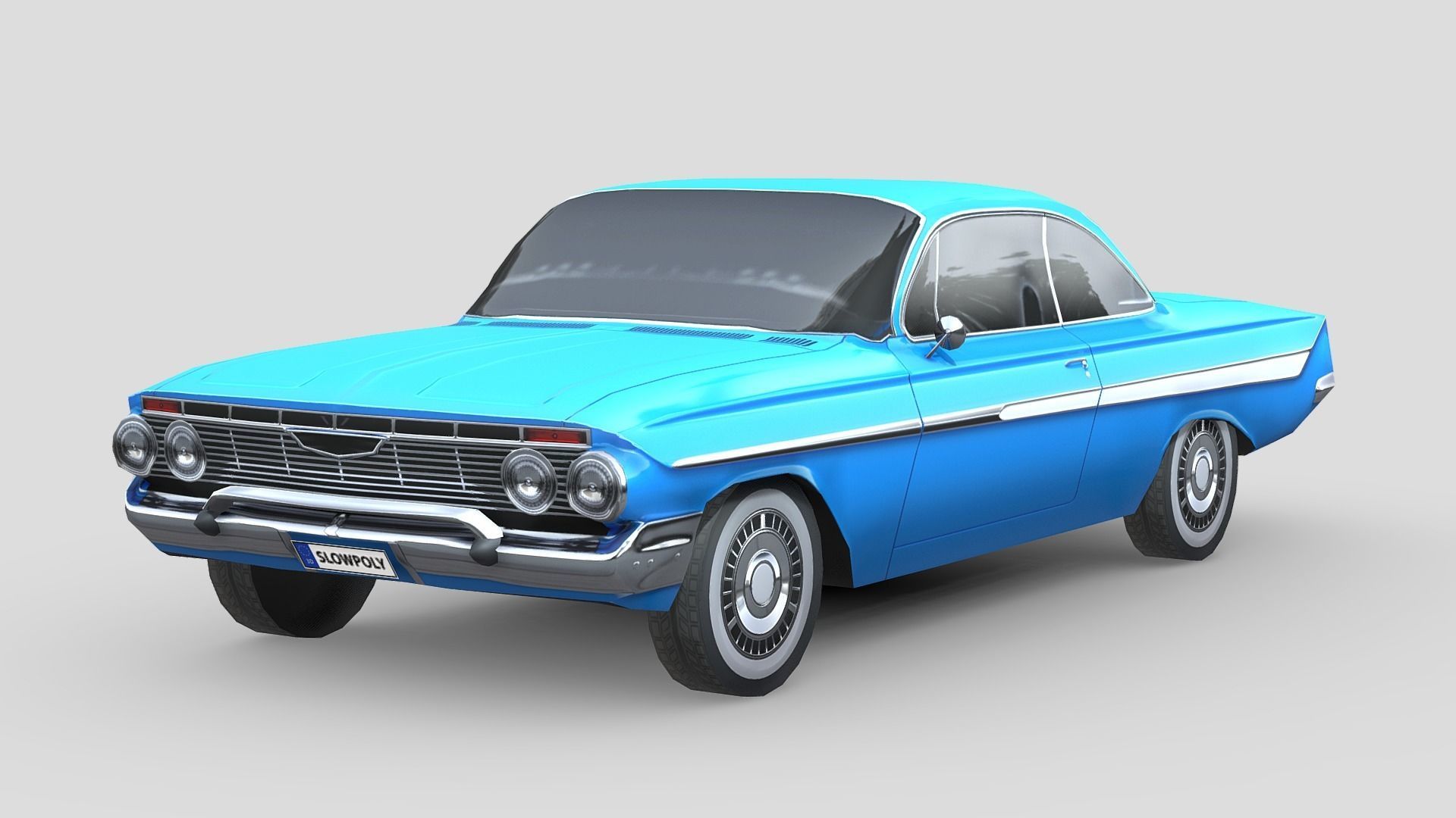 3D model Chevrolet Impala Coupe 1961 VR / AR / low-poly | CGTrader
