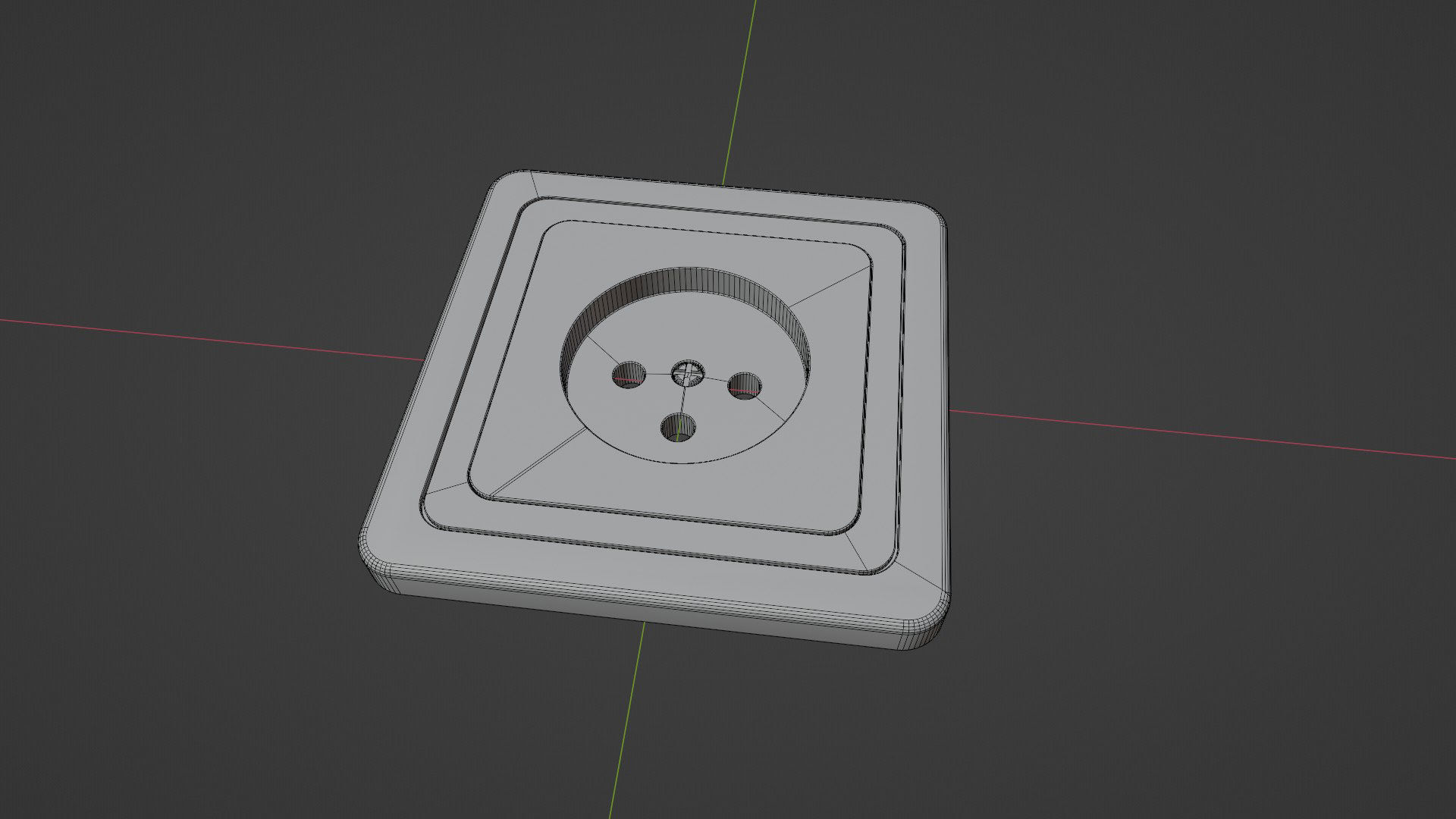 3D model Electrical outlet AC power socket 3d model VR / AR / low-poly ...