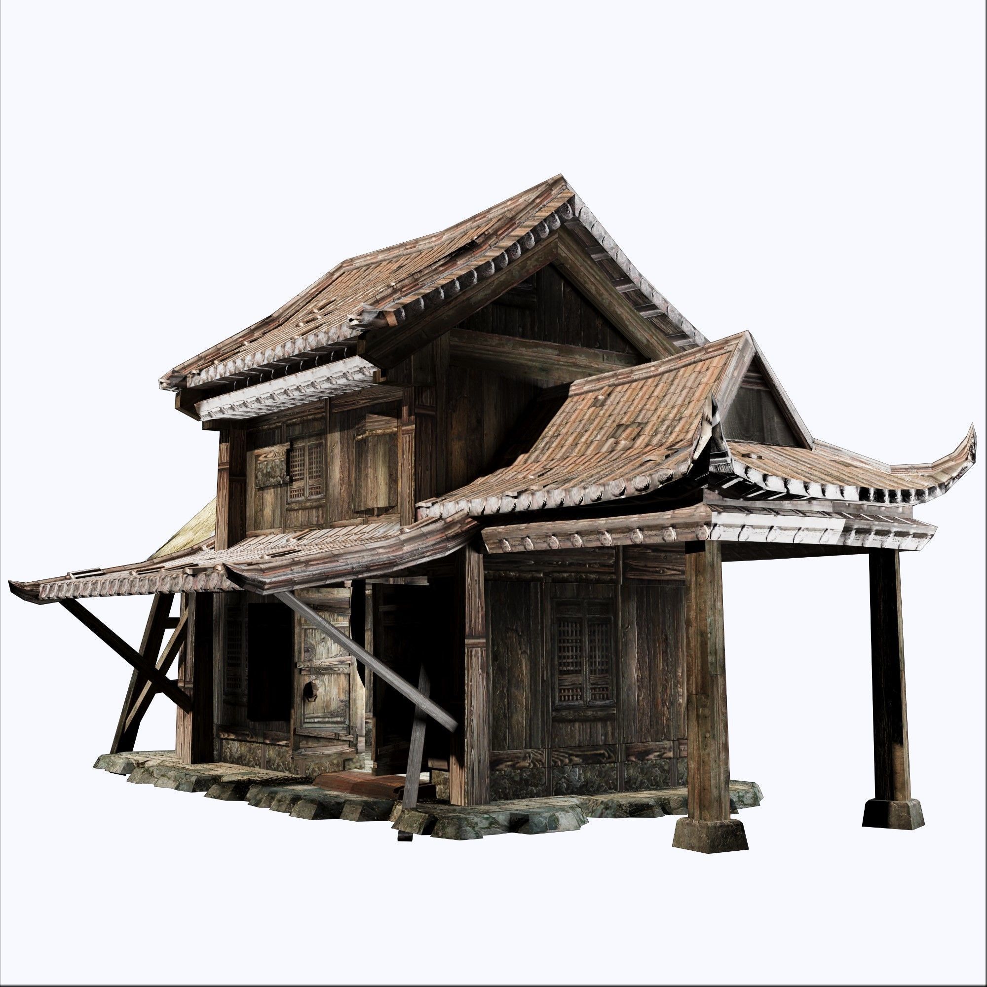 Ancient Wooden House 3D model | CGTrader