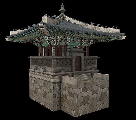 Korean Traditional Watchtower - Dongsipjagak 3D model | CGTrader