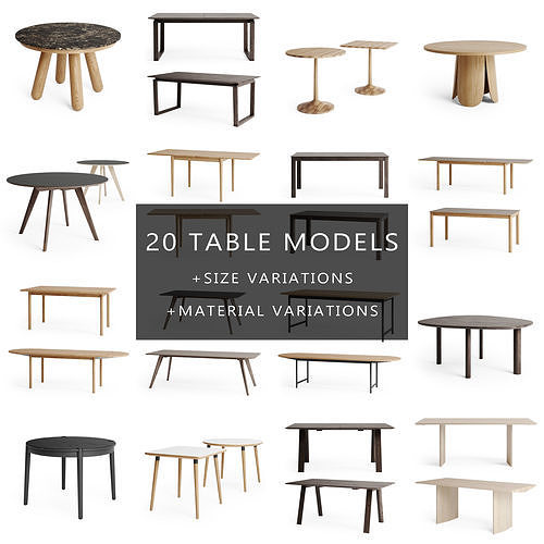 Bolia Dining Table Collection Vol1 | CGTrader