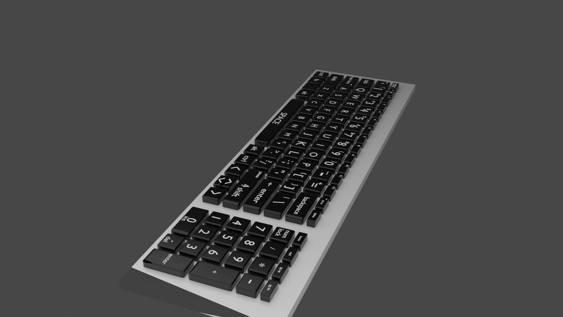 Elegant Ergonomic Keyboard 3D Model free 3D model | CGTrader