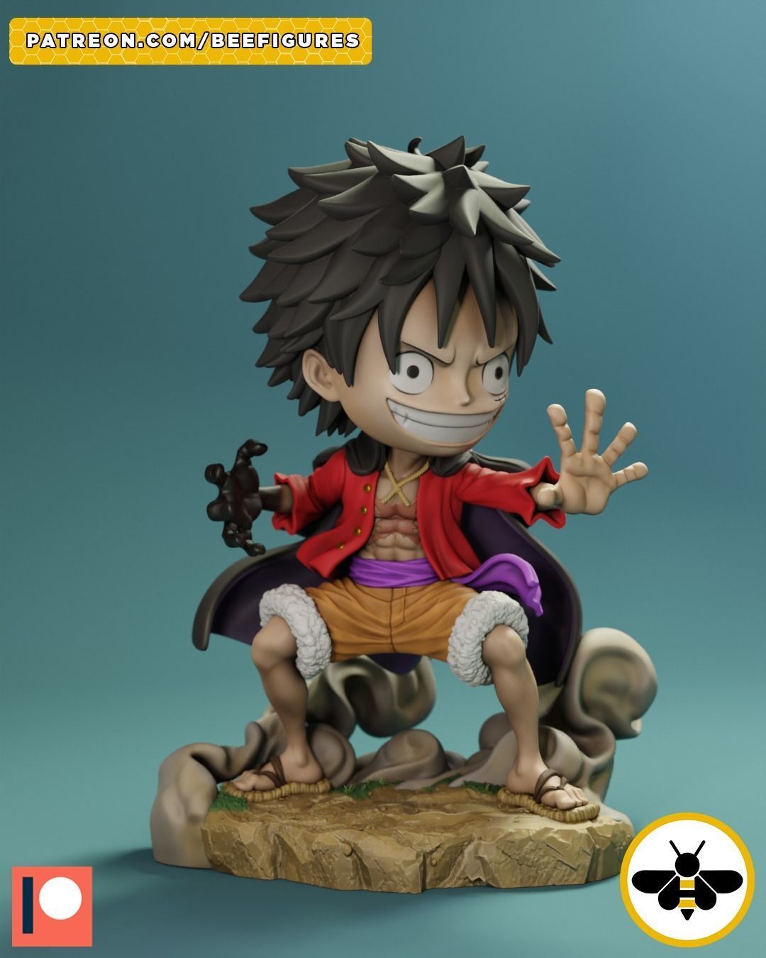 LUFFY - ONE PIECE - FAN ART 3D model | CGTrader