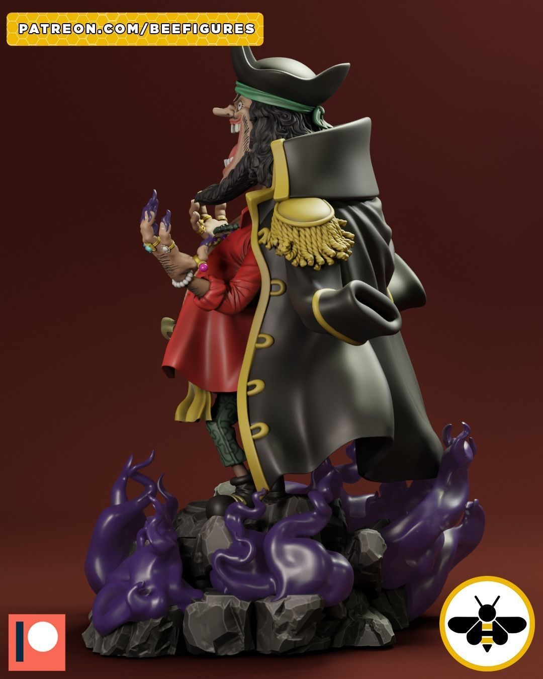 BLACKBEARD - ONE PIECE - FAN ART 3D model | CGTrader